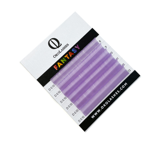 Ресницы Oko Lashes Professional Fantasy mini лаванда D 0.10 7-12 mix