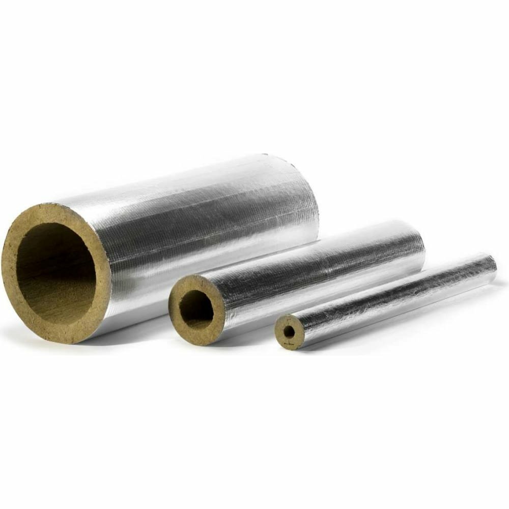 Минераловатные теплоизоляционные цилиндры XOTPIPE Alu 108x30x1000 посегментно - . Поставляется кратно упаковке. В упаковке 9 шт. (9 пог. м) VISP100ALL10DT108-30