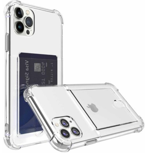 Чехол-бампер Clear Card, для iPhone 13 Pro Max, прозрачный, серый — фото 1