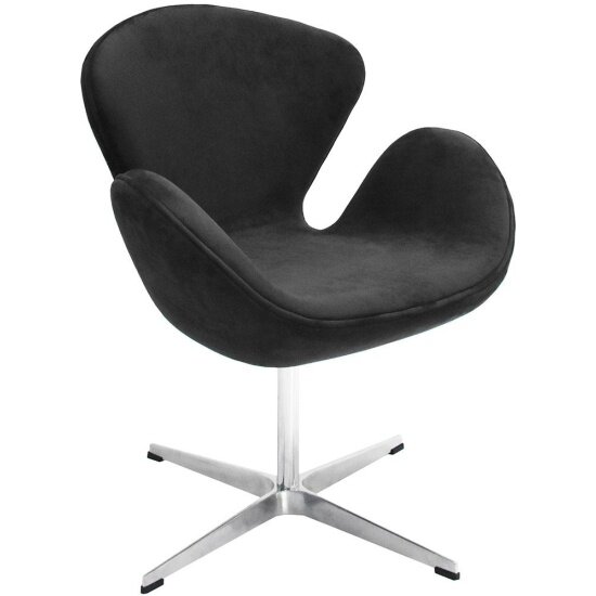 Кресло Bradex Home SWAN CHAIR графит, искусственная замша