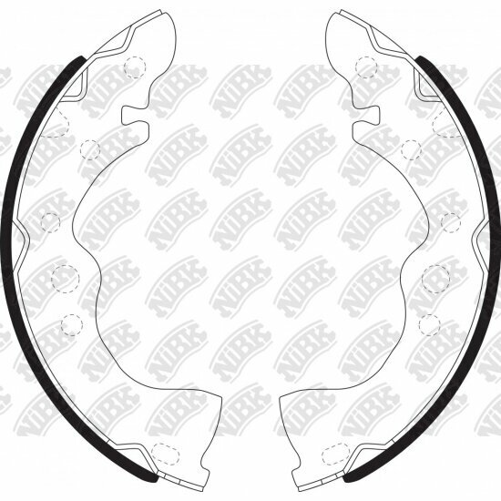 Колодки тормозные барабанные Nibk FN0636, 4 шт