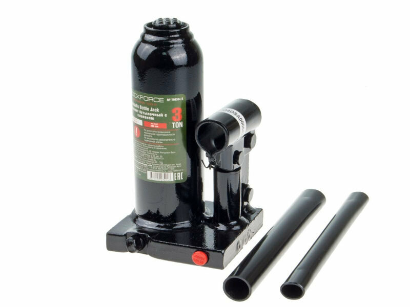 Домкрат гидравлический бутылочный 3т ROCKFORCE