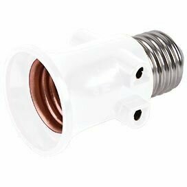 Ecola патрон-переходник с цоколя E27 на E27 с выходами на розетки "жулик" Белый A7A27WEAY