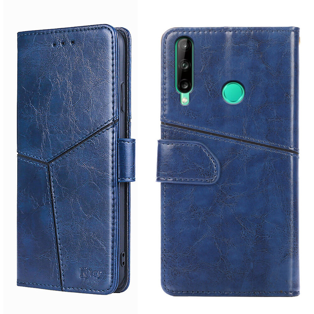 Чехол-книжка MyPads для Huawei P40 Lite E / Y7p / Honor 9C / Хонор 9C / Хуавей P40 Lite E темно-синий