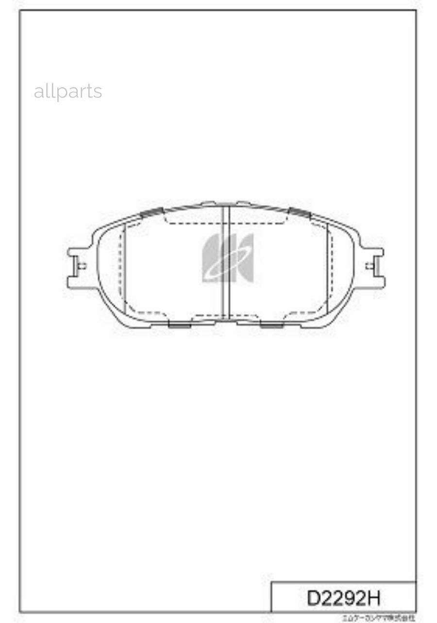 KASHIYAMA D2292H D2292H колодки тормозные дисковые передние!\ Toyota Camry