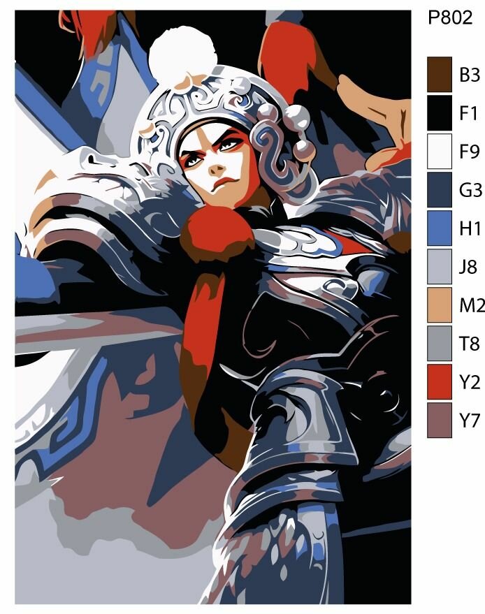 Детская картина по номерам P802 "Игра Mobile Legends. Зилонг" 20x30