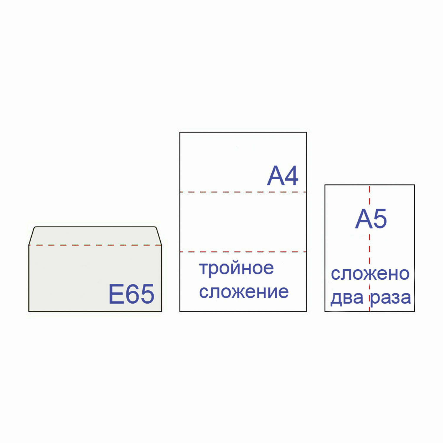 Конверты E65 (110х220 мм), отрывная лента, "Куда-Кому", 80 г/м2, комплект 1000 шт, внутренняя запечатка Е65.02СКК