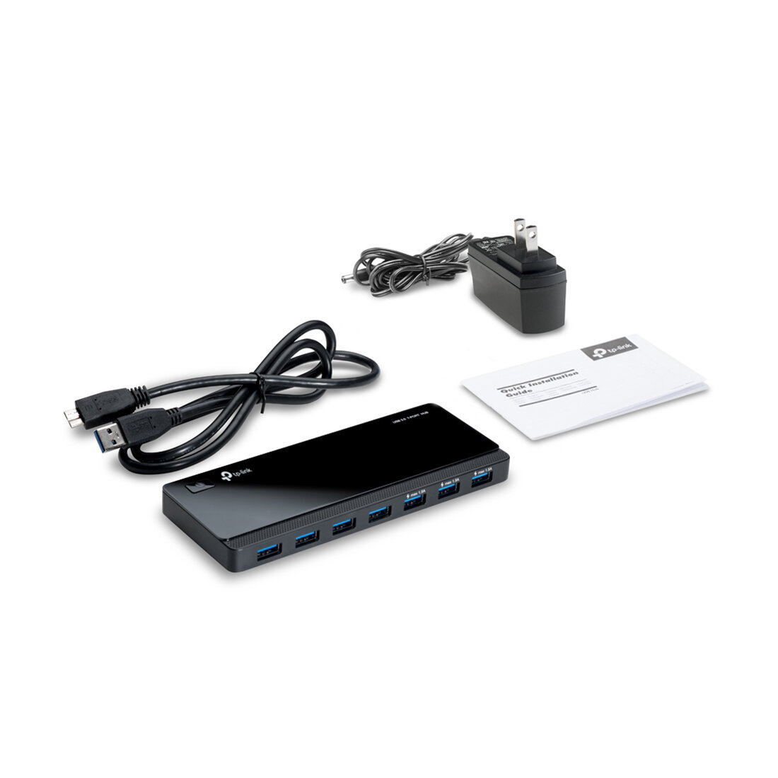 Разветвитель USB 3.0 TP-LINK UH700 7 x USB черный цвет разветвитель