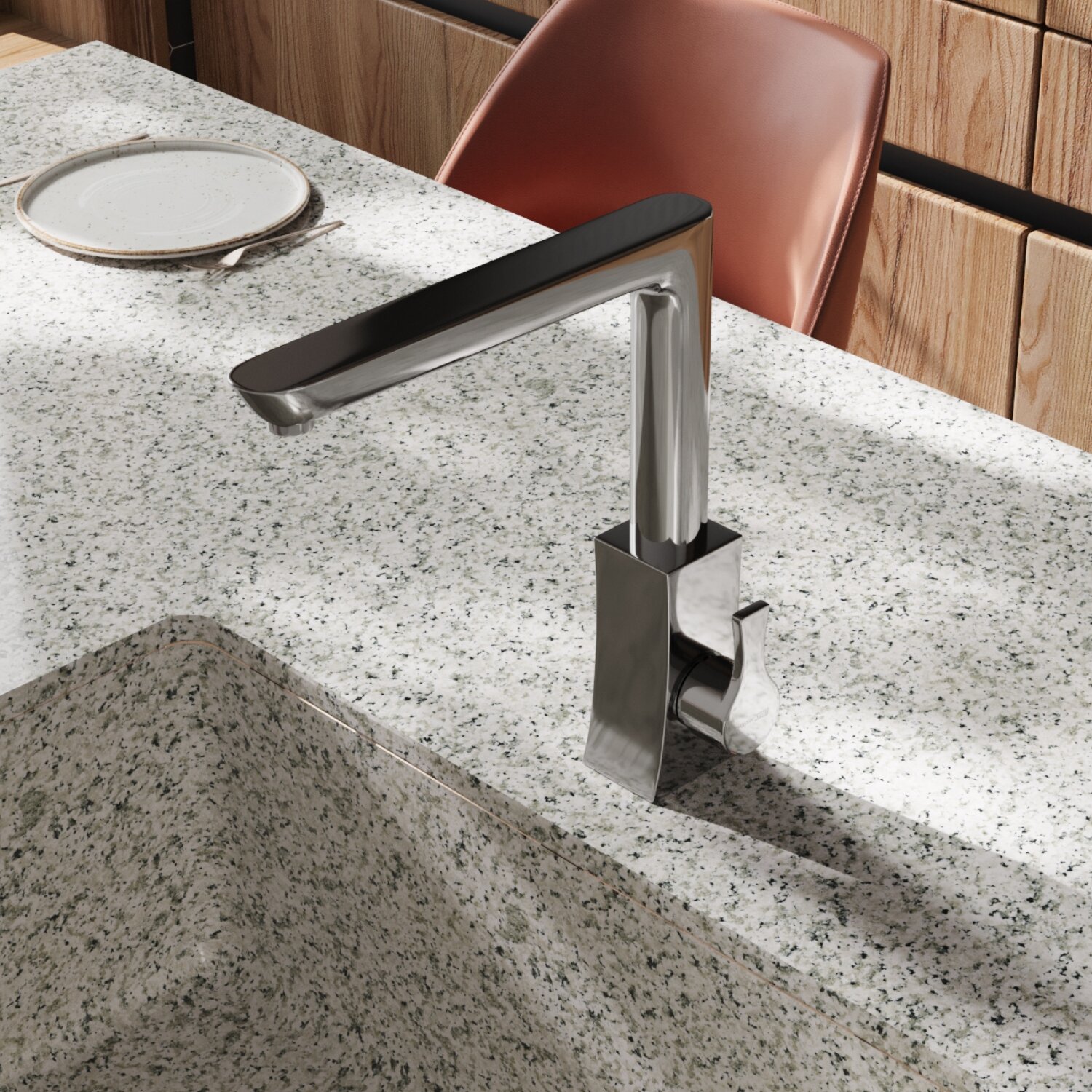 Смеситель для кухни хром латунь Berkel 4807 WasserKRAFT