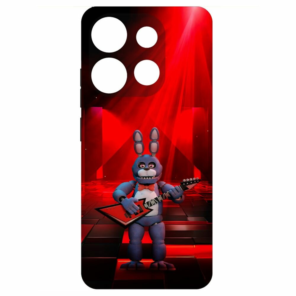 Чехол-накладка Krutoff Soft Case фнаф (FNAF) - Бонни с гитарой для TECNO Spark Go 2023 черный