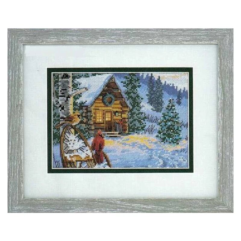 Набор для вышивки крестом Amishop Hideaway, 18CT, Два Птицы и Дом