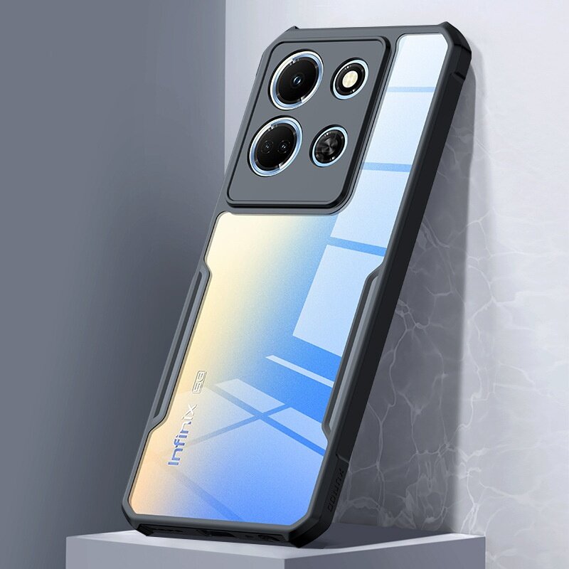 Задняя панель-чехол-накладка MyPads «Labbri» для Infinix Note 30 / Note 30 5G из качественного силикона c прозрачной пластиковой задней стенкой с ч.