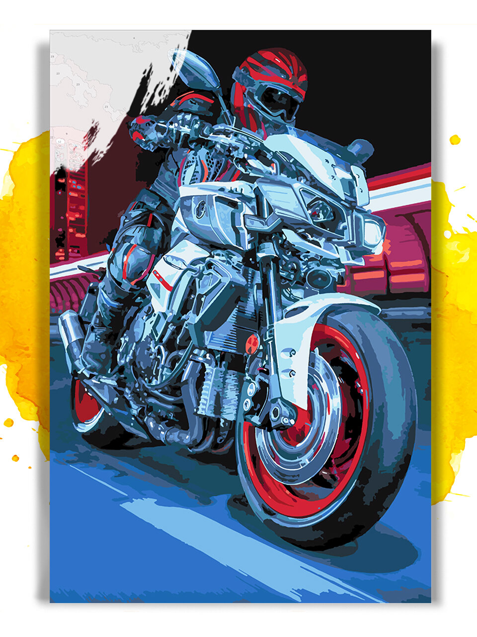 Картина по номерам на холсте Yamaha MT-10, 40 х 60 см