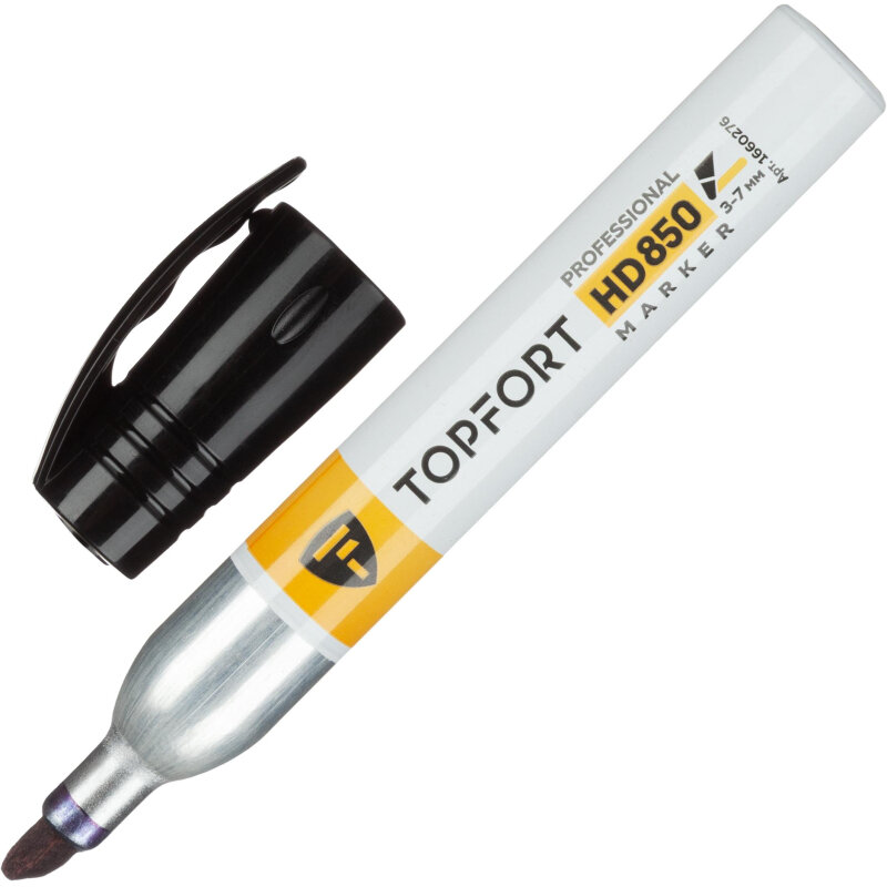 Маркер для агрессивной среды TOPFORT HD 850 черный 3-7мм скош. наконечник 1660276
