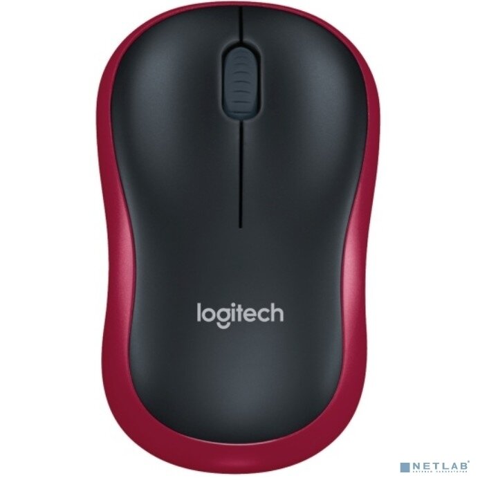 Мышь Logitech Wireless Mouse M185, Red — фото 1