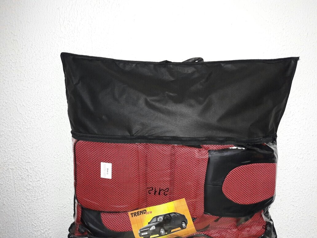 Чехлы для ВАЗ 2112, 2172 00-14 жаккард боковая поддержка красные Ростов