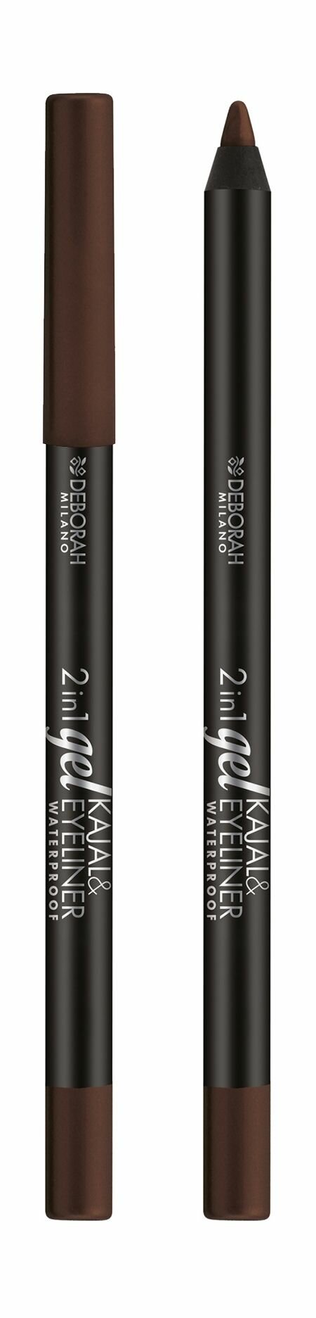 DEBORAH MILANO Карандаш для век гелевый 2 in 1 Gel Kajal & Eyeliner Pencil, 1,4 г, 05 Коричневый