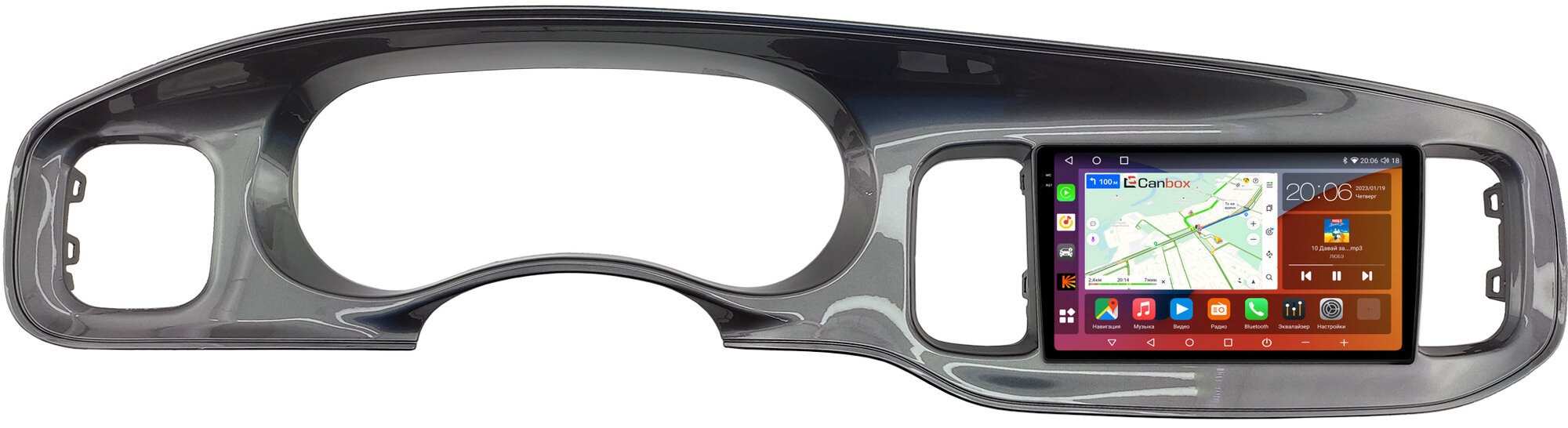 Штатная магнитола Canbox H-Line 2K 4186-9-2200 Dodge Charger 7 2010-2014 (глянцевая, серая) Android 10 (4G-SIM, 8/256, DSP, QLed)