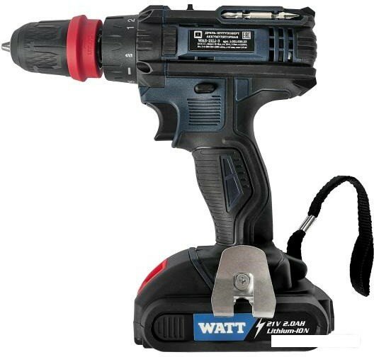 Шуруповерт WATT WAS-21Li-3 1.021.030.23 (с 2-мя АКБ, кейс)