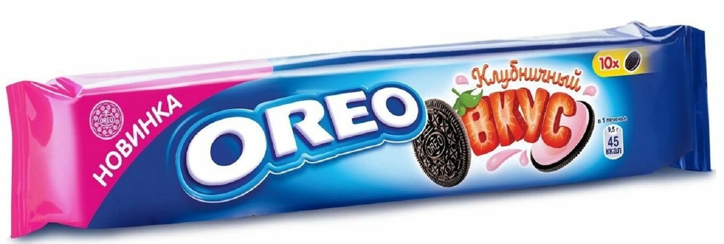 Oreo Печенье Со вкусом клубники, 95 г