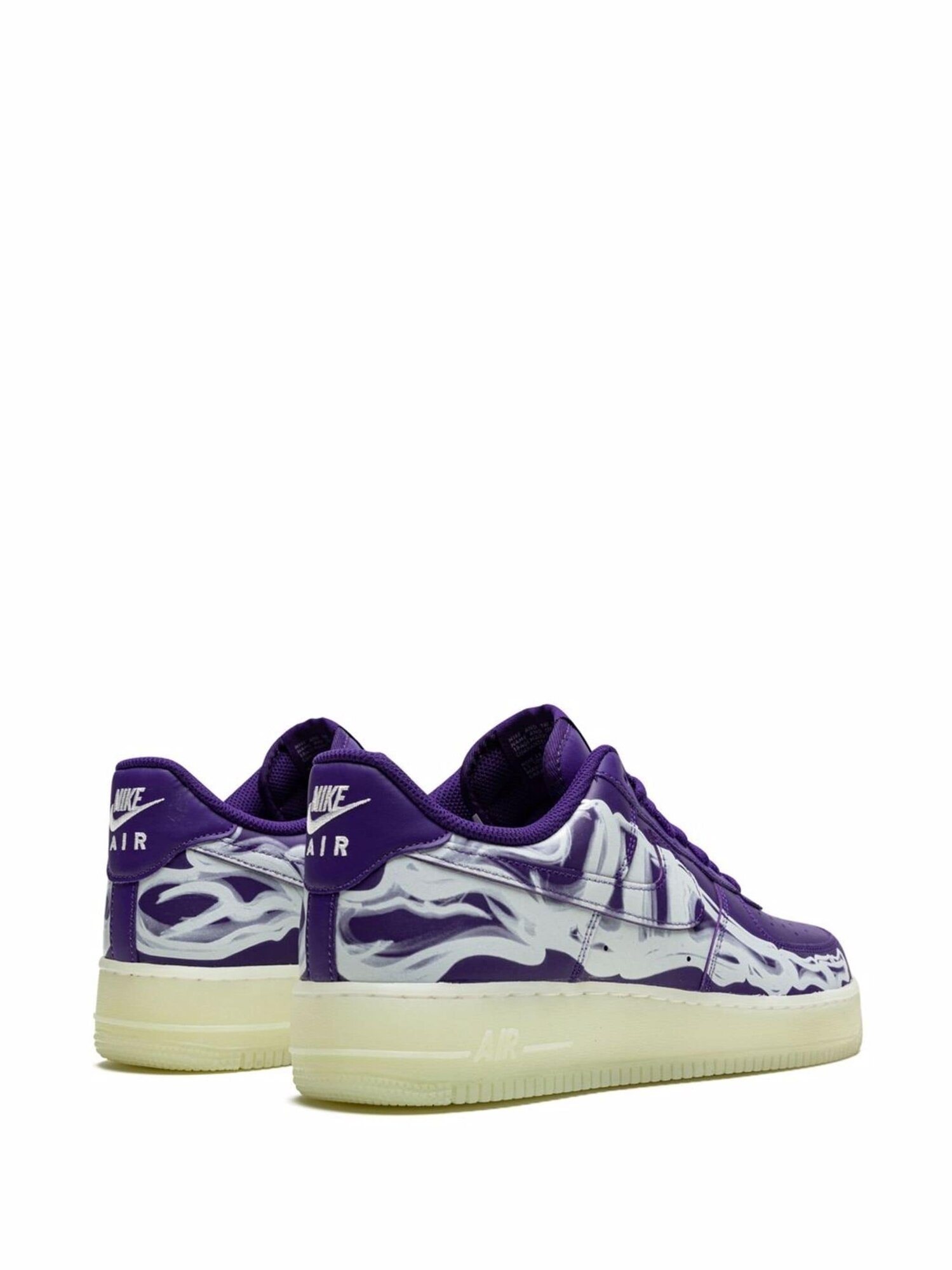 Кроссовки NIKE Air Force 1 Low Skeleton, размер 8.5 US, purple — фото 1