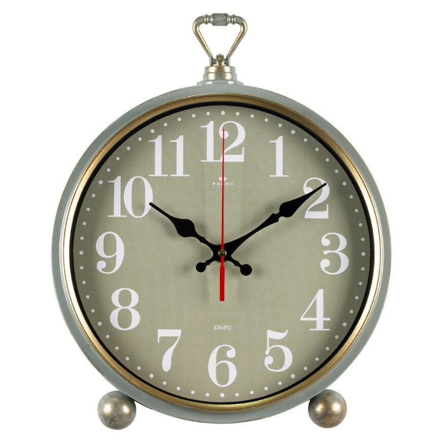 Часы настенно-настольные 3426-004 «Классика» оливковый с золотом
