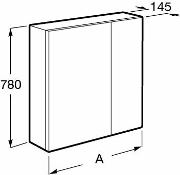 Зеркало-шкаф Roca Ronda 70 белый глянец/антрацит LED ZRU9302969