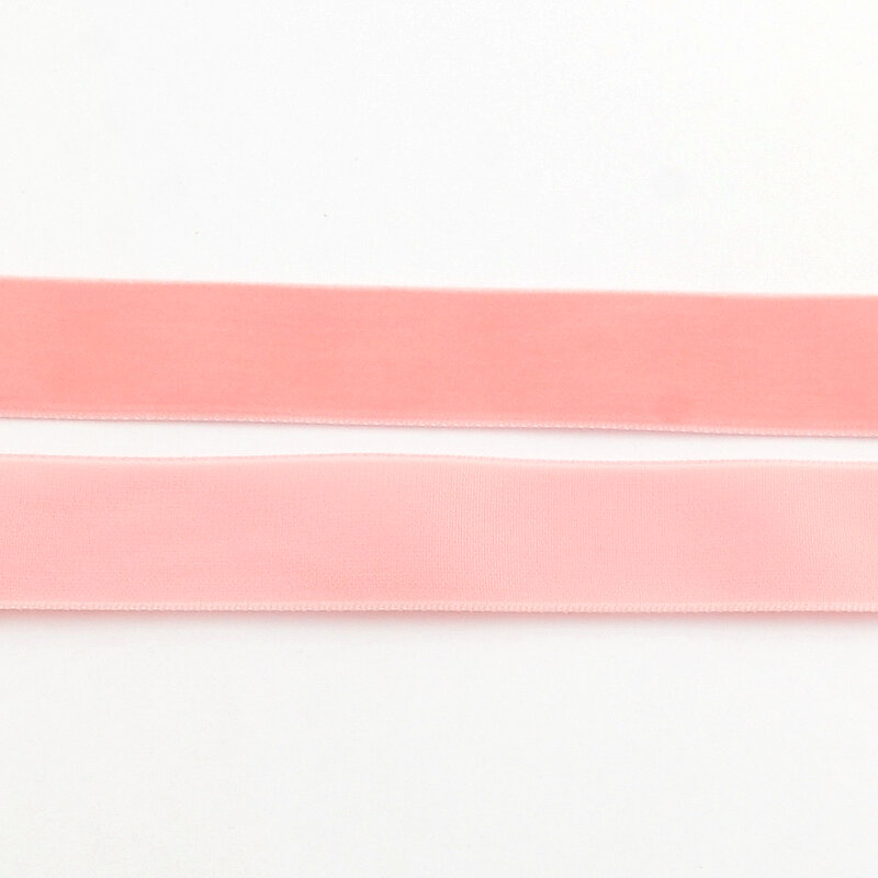 Лента бархатная, 13мм, персиково-розовая, 5 метров