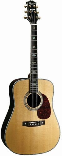 Акустическая гитара Peerless PD-75E, дредноут с корпусом из массива палисандра, с грифом из красного дерева