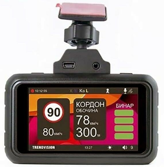 Видеорегистратор с радар-детектором TrendVision Hybrid Signature EVO Wi GPS черный — фото 1