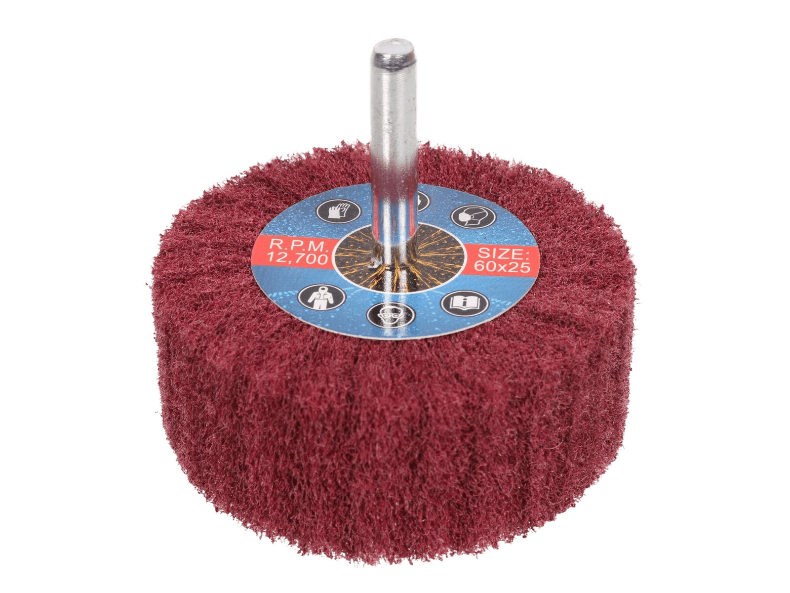 Насадка для дрели скотч-брайт красный P400 60мм