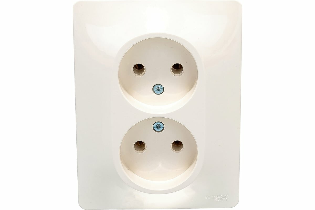 Systeme Electric ( Schneider Electric) Розетка 2-м GLOSSA без заземл. беж. SchE GSL000220