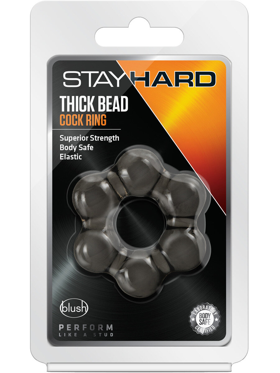 Эрекционное кольцо для мужчин "STAY HARD THICK BEAD COCK RING" 5cm