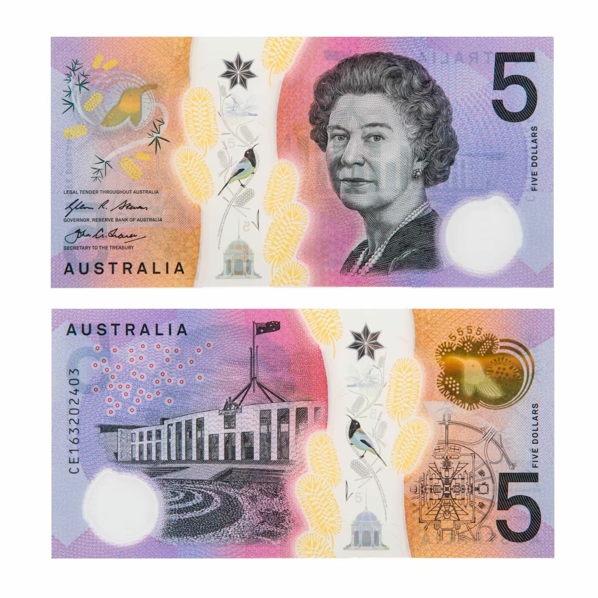 Банкнота Австралия 5 долларов 2016 год Uncirculated (UNC) Pick 62