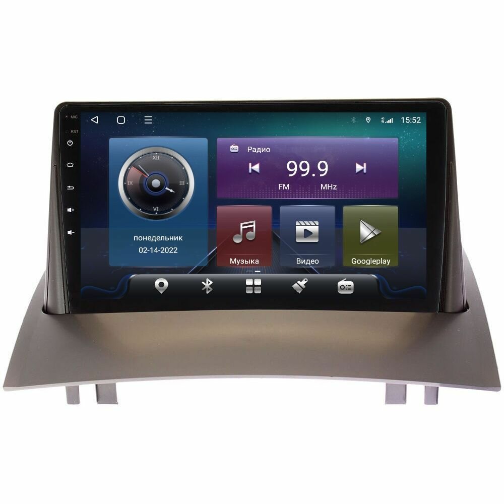 Магнитола CRS-300 Рено Меган 2 Renault Megane II 2002-2009 - Android 13 - Процессор 8 ядер - Память 6+128Gb - Carplay - DSP 36 полос - 4G(Sim)