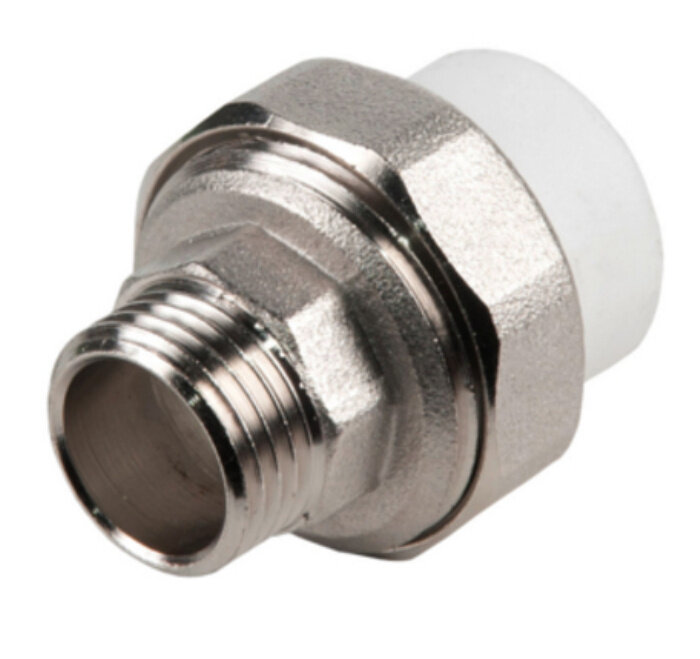 Муфта полипропиленовая комбинированная, разъёмная (американка) наружная резьба 25х1 комплект 2шт