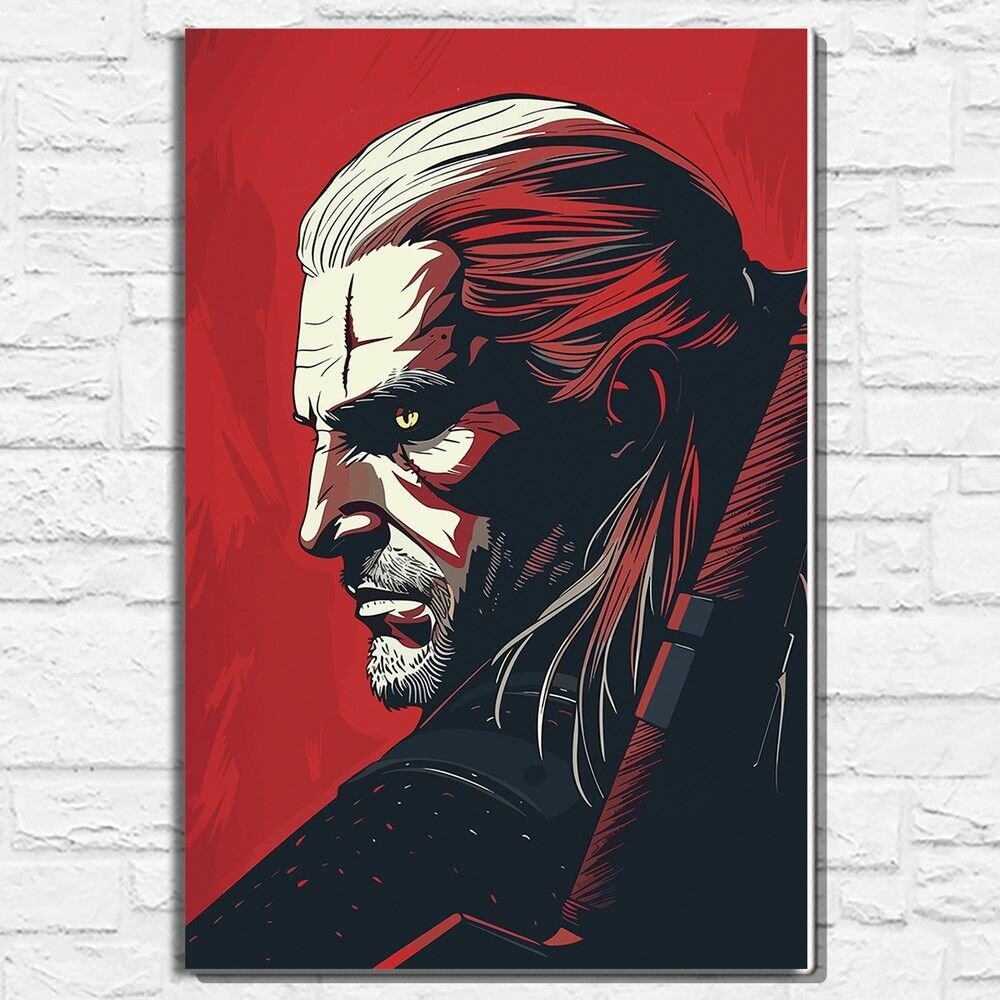 Картина по номерам на холсте игра Witcher 3 (Wild Hunt, Geralt, PC, PS, XBOX) - 15171 В 60x40
