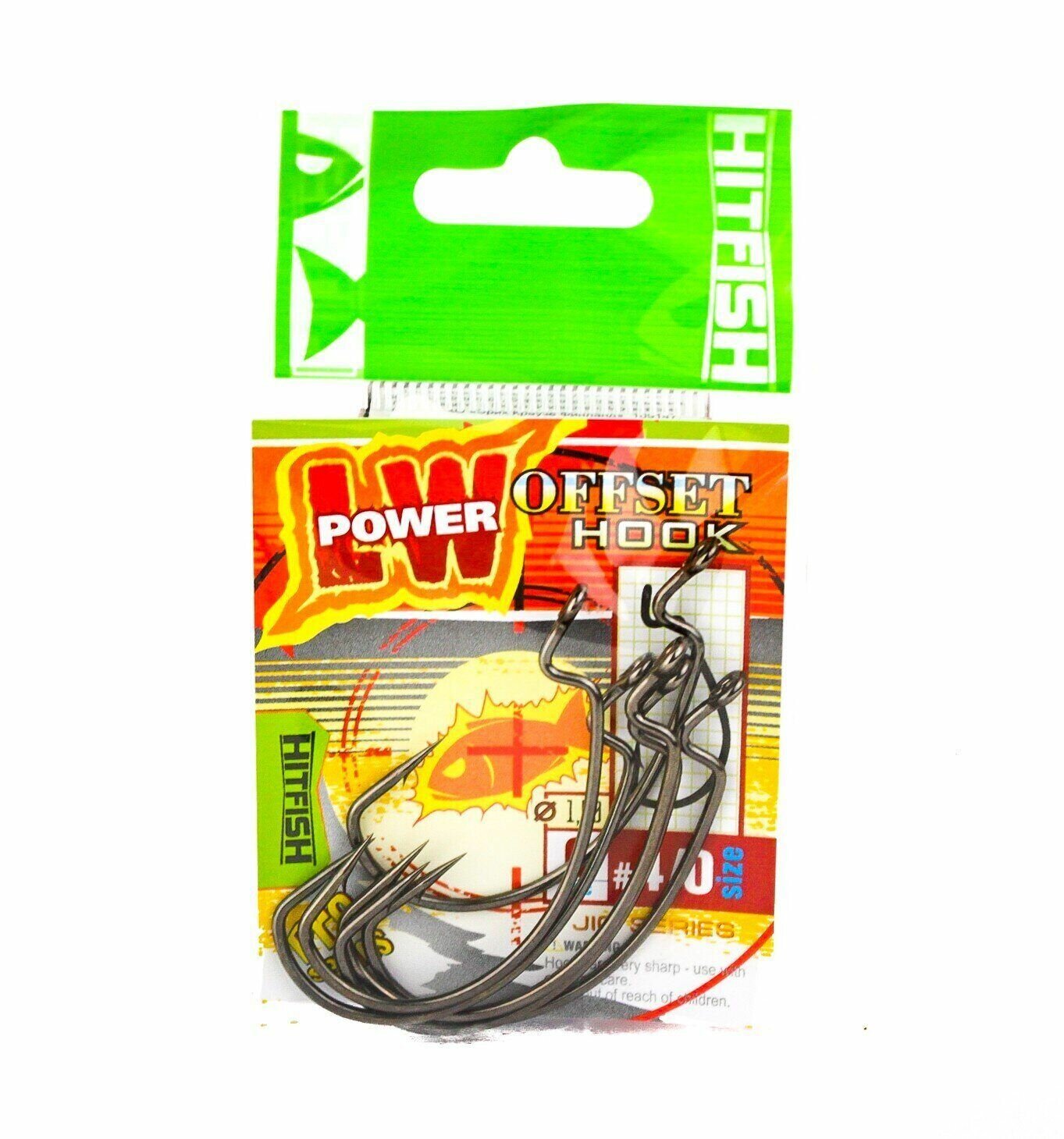 Крючок офсетный HITFISH LW POWER OFFSET HOOK 4/0 (6 шт./пач)