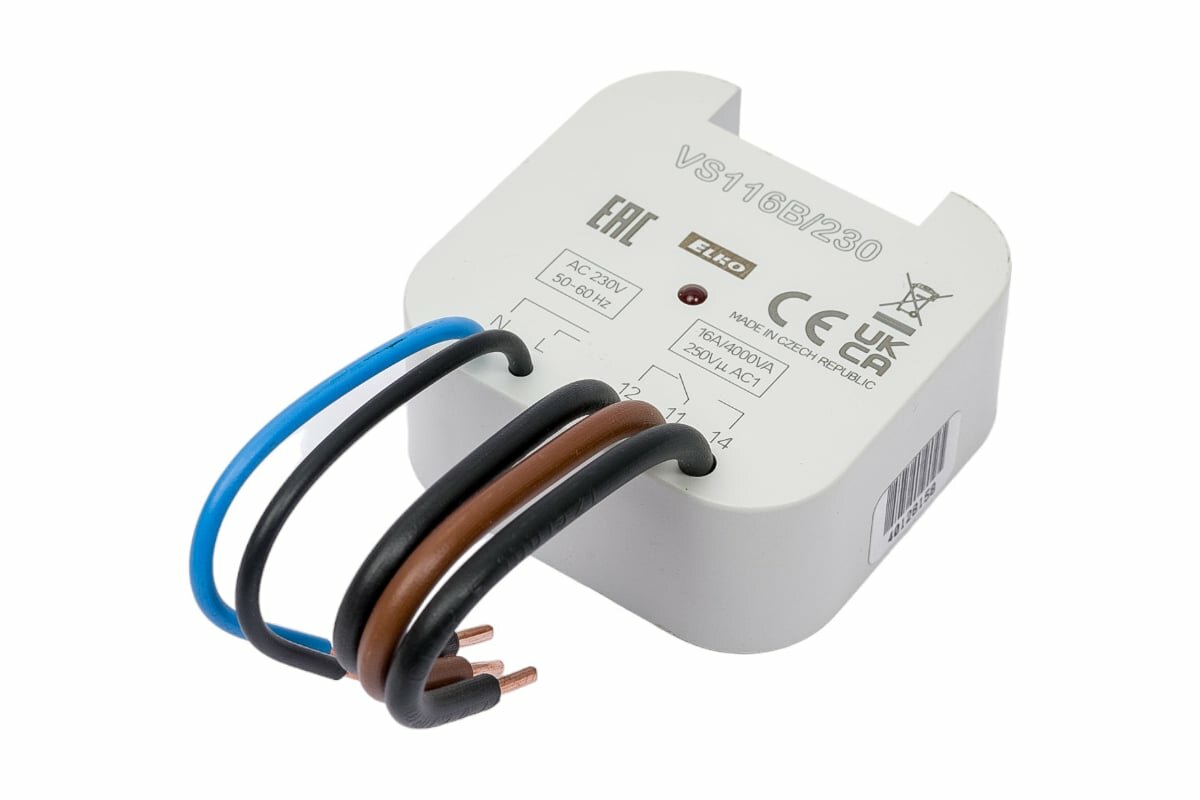 ELKO EP VS116B вспомогательное реле 230V AC L-N 1x16A AgSnO2 MINI BOX монтаж 50-60Hz