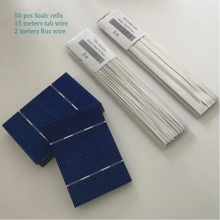 Солнечные элементы 50 шт, 78x52 мм, 0.7 Вт, DIY kit