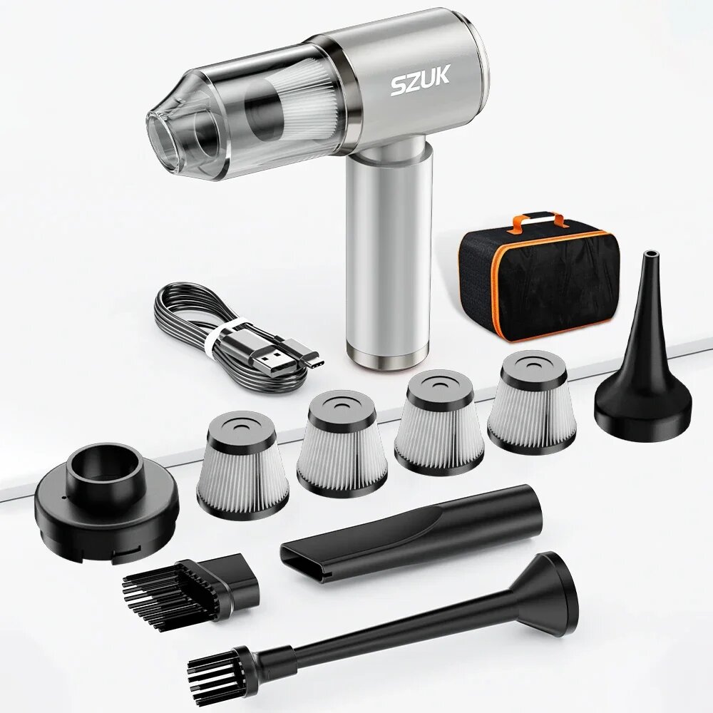 SZUK новый автомобильный пылесос, мощная беспроводная чистящая машина, мощный Sliver 4hapa bag