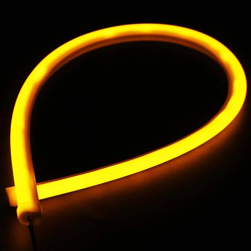 Желтые LED ленты DRL 45см - 2шт, дневные ходовые огни