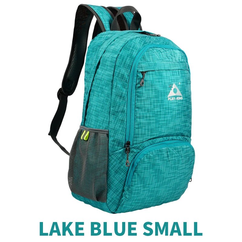 PLAY-KING складной непромокаемый рюкзак из нейлона Бирюзовый, Lake Blue small