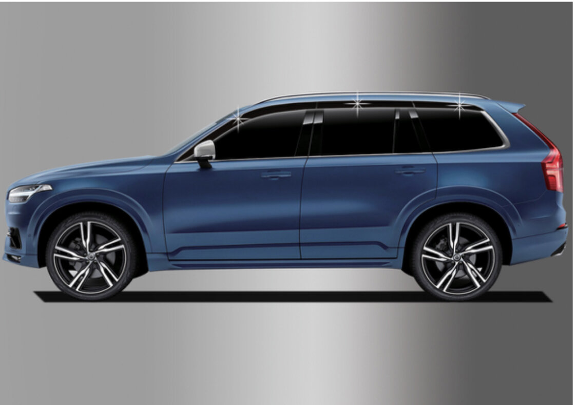 Volvo XC90 Дефлекторы Черные 6штук
