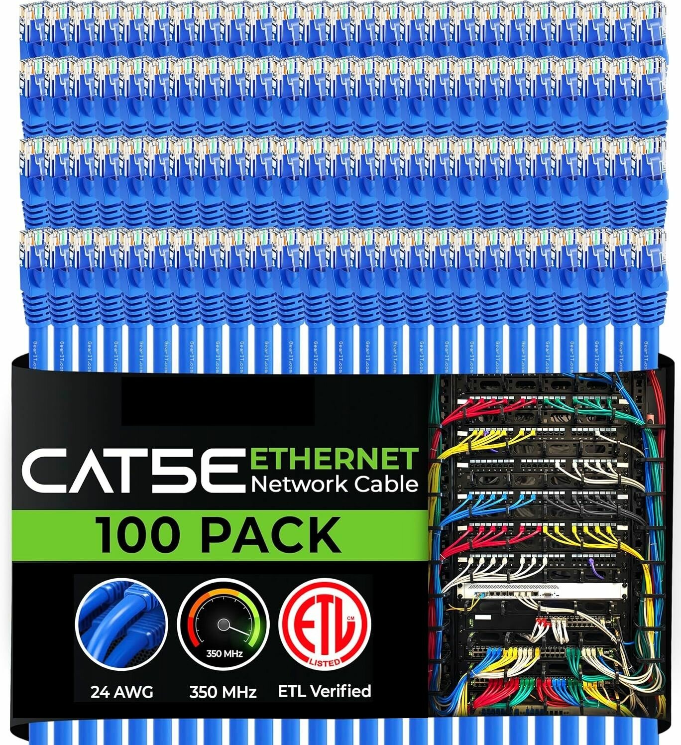 Соединительный кабель патч корд UTP Cat5e 2.5 метра синий 100 штук