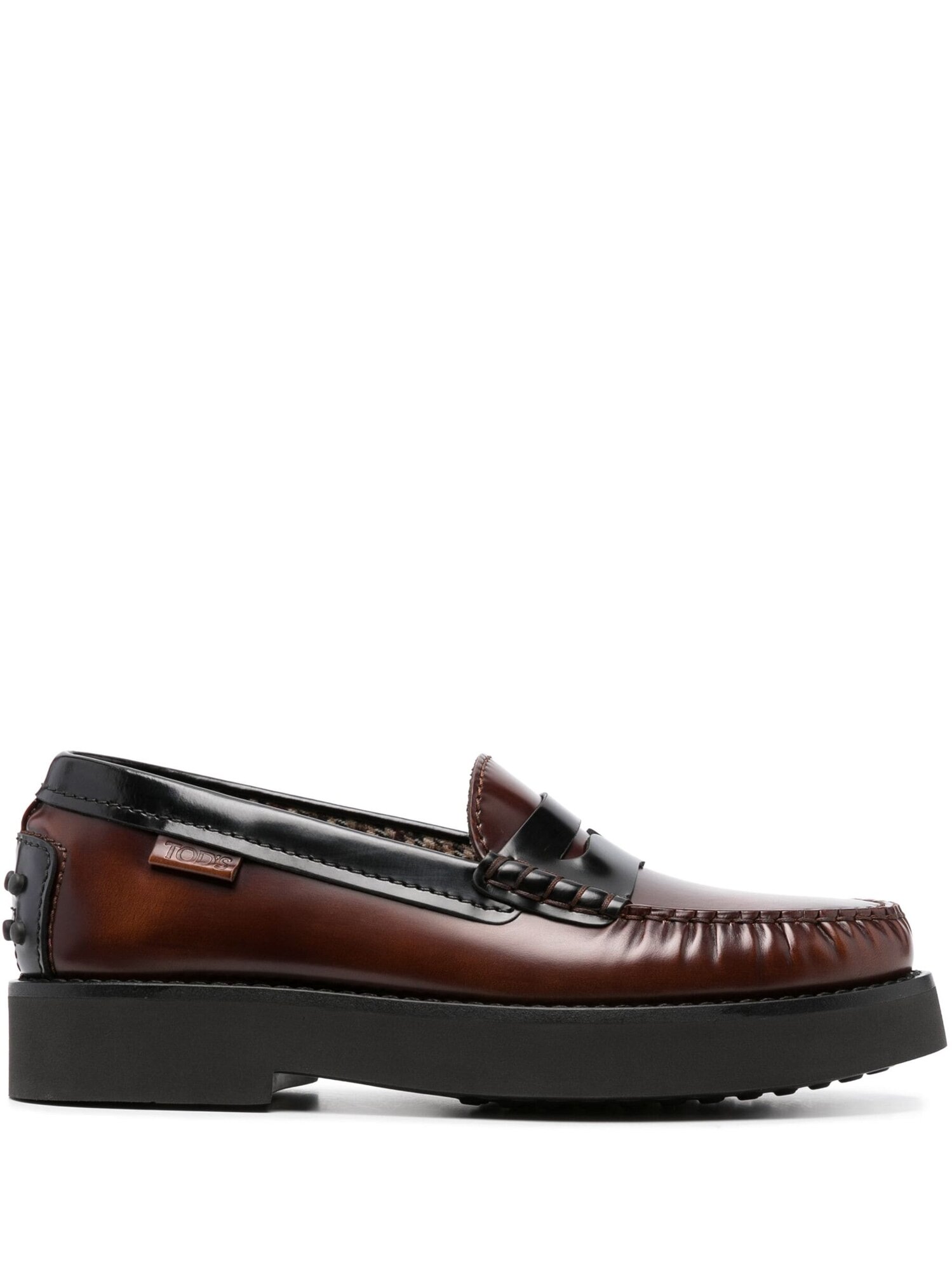 Лоферы Two-tone leather loafers