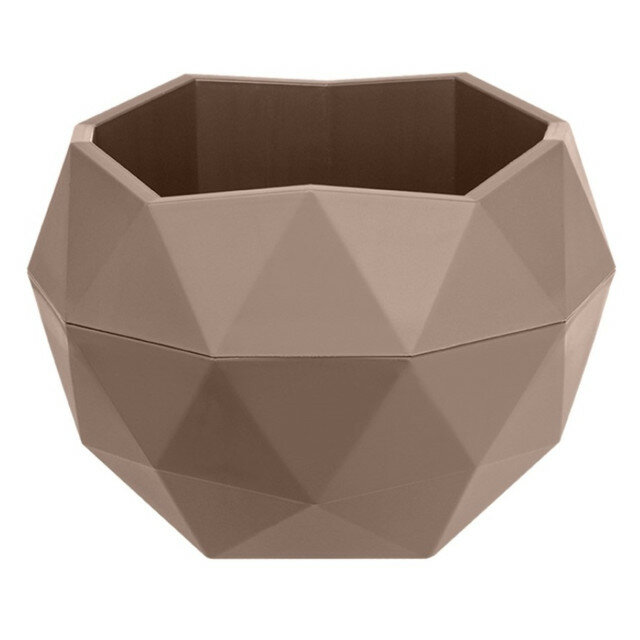 Топаз кашпо 2,5 л мокачино пластик для дома и сада - декоративный элемент интерьера