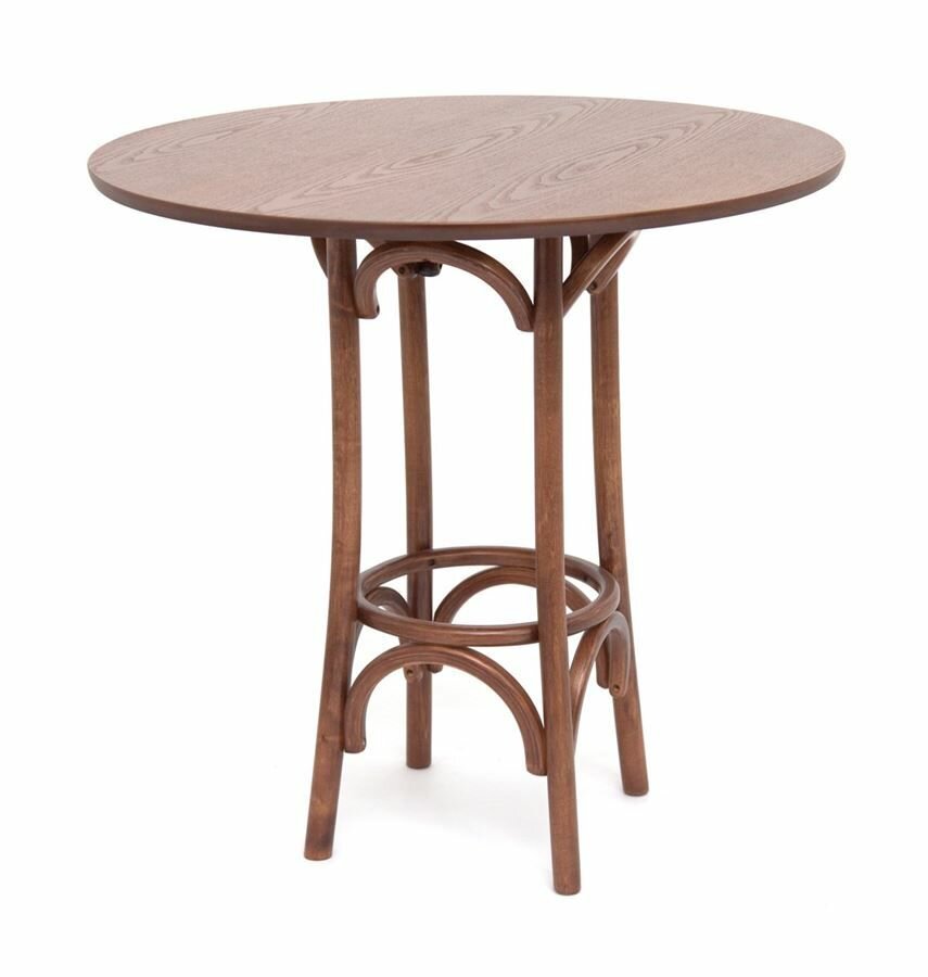 Стол Зальцбург-0080 Red Black светлое дерево, дерево, круглая столешница, ножки