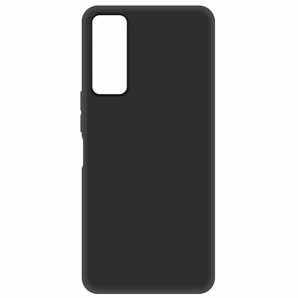 Чехол-накладка Krutoff Soft Case для TCL 30 черный, soft touch, термопластичный полиуретан (TPU)