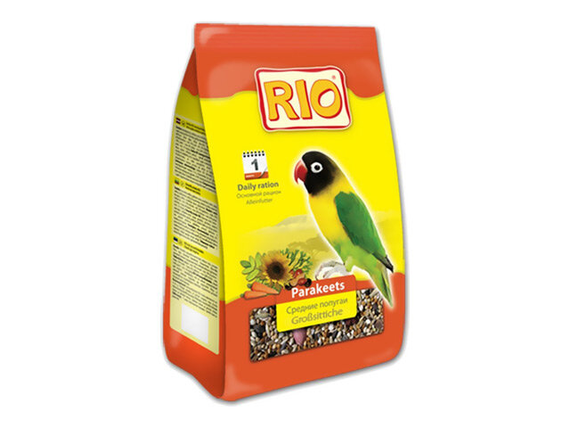 RIO корм для средних попугаев 500г - сбалансированное питание для здоровья перьев